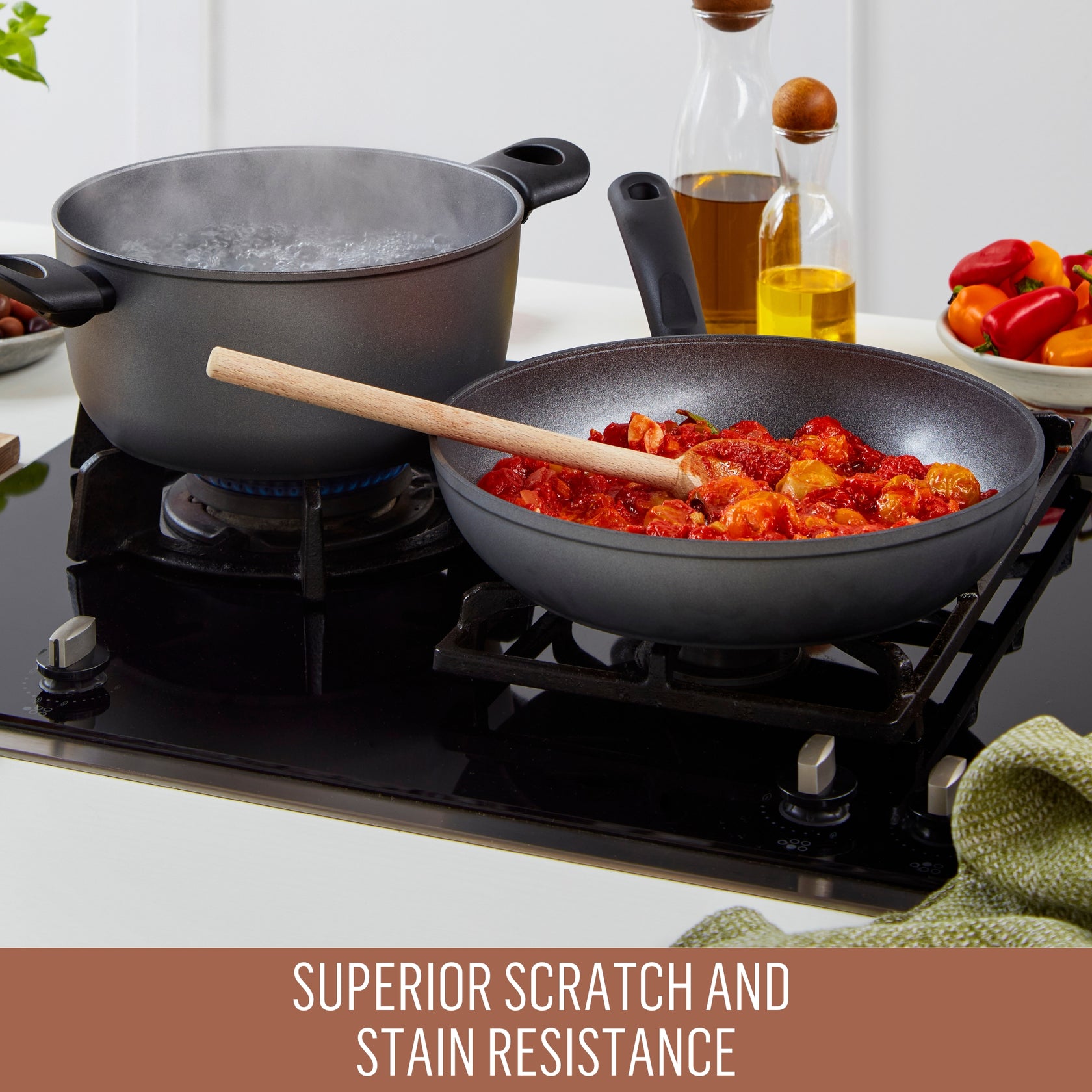 Essteele Per Benessere Ceramic Nonstick Induction 5 Piece Cookware Set ...
